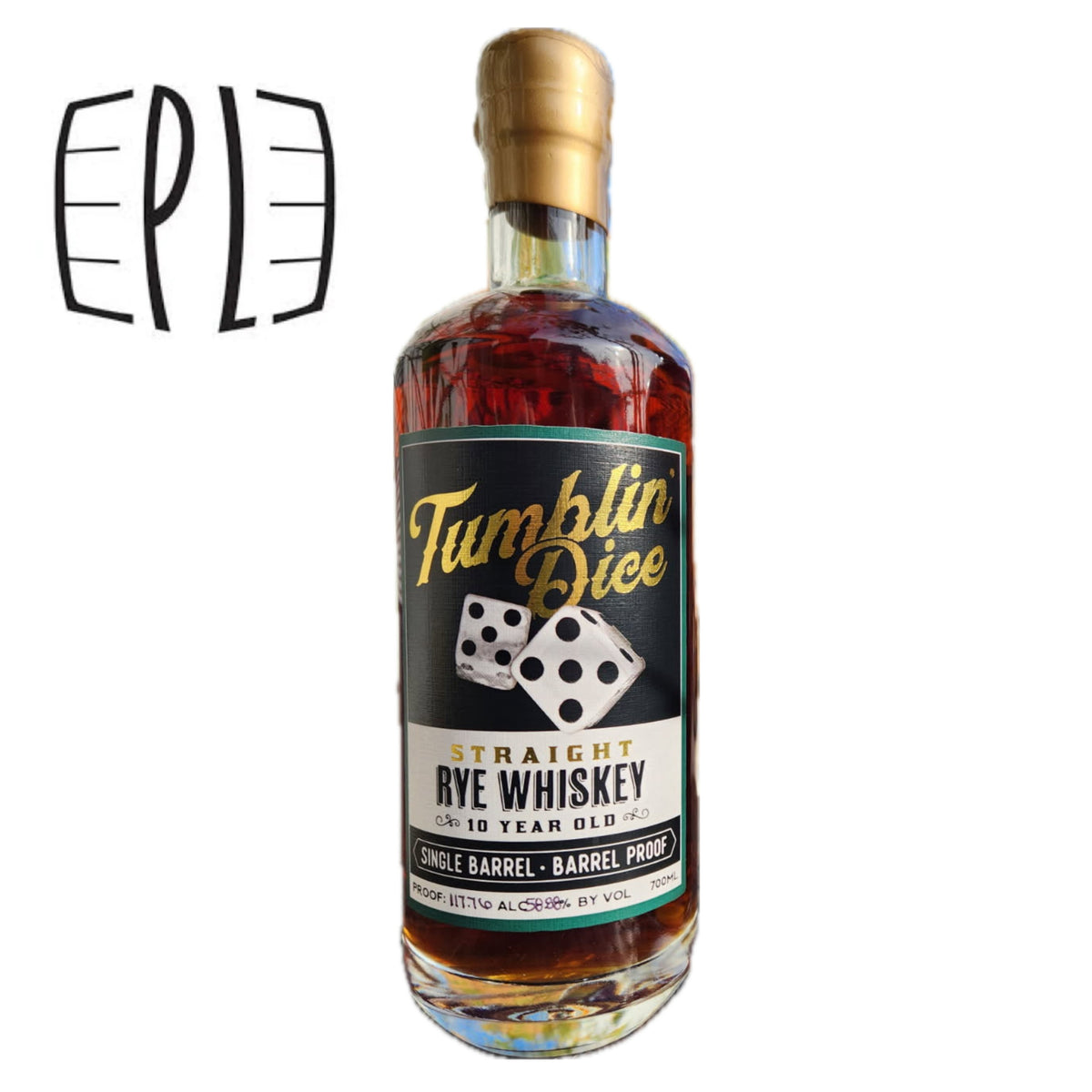 Tumblin Dice 10 Year Old Single Barrel "PLDC" Straight Rye Whiskey – De Wine Spot - Rare Spirits ...