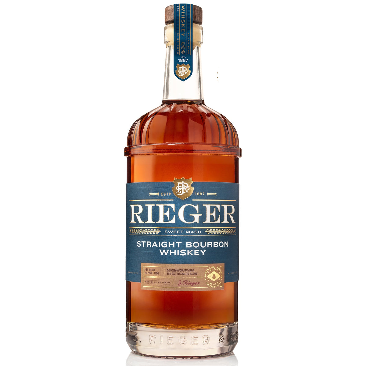 J. Rieger & Co. Sweet Mash Non Chill Filtered Straight Bourbon Whiskey ...