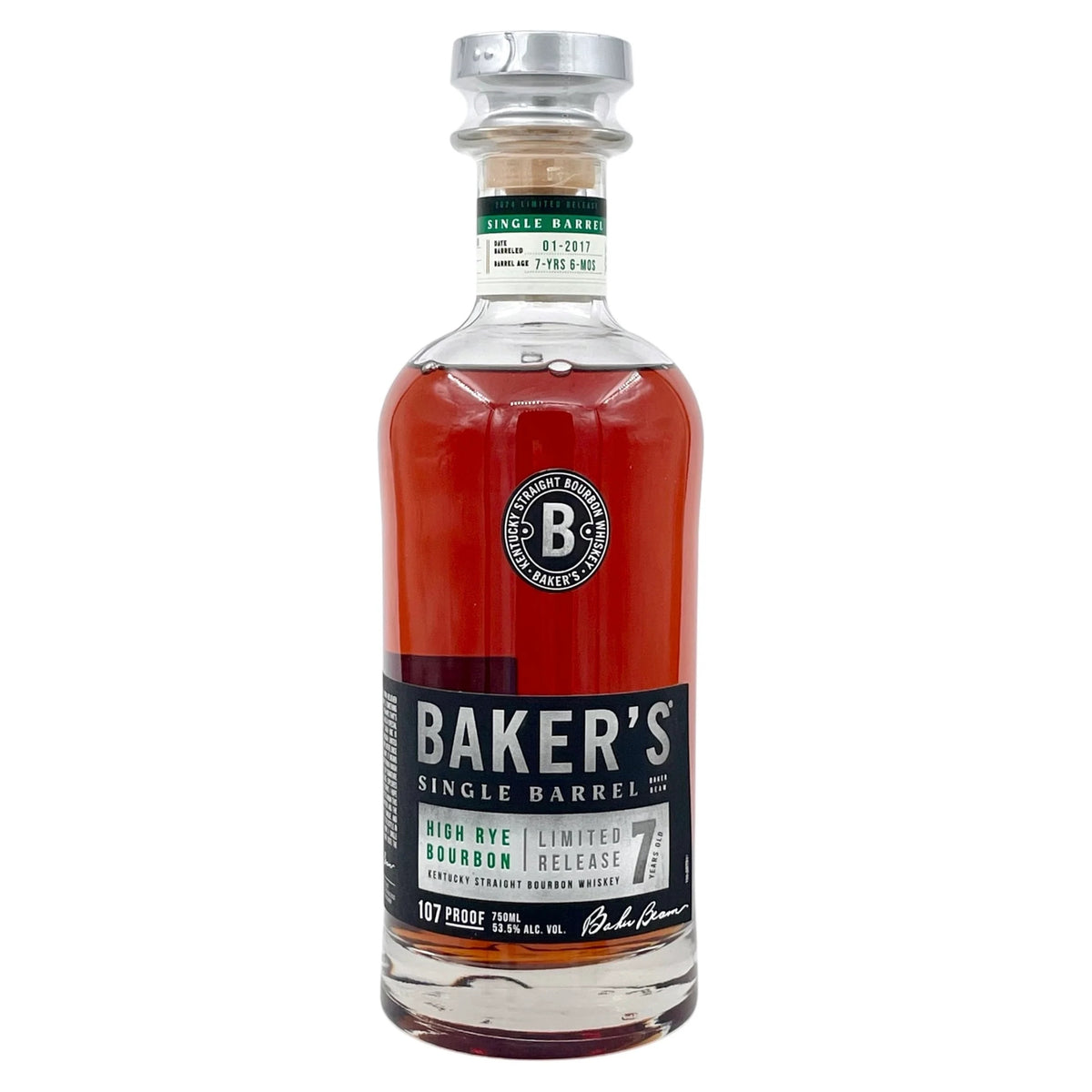 Baker's 7 Years Single Barrel Kentucky Straight High Rye Bourbon Whisk ...