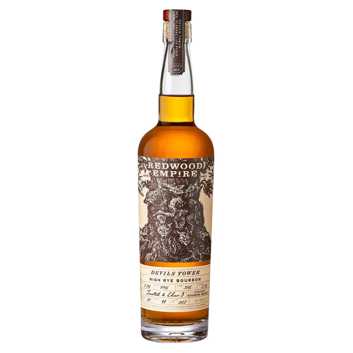 Redwood Empire Devils Tower High Rye Straight Bourbon Whiskey – De Wine ...