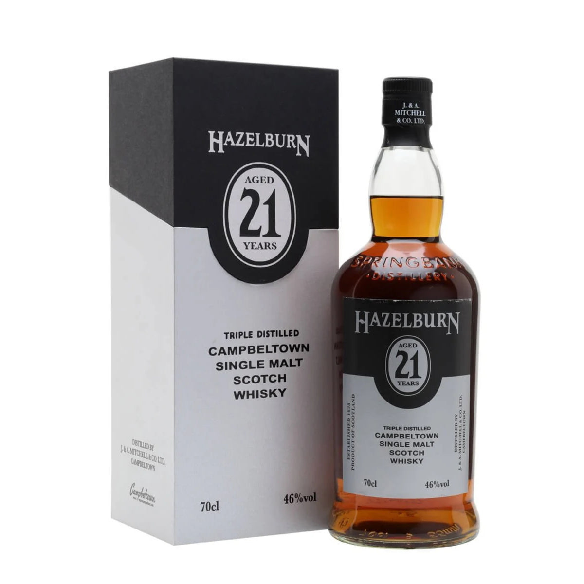 Hazelburn 21 Year Old Triple Distilled Campbeltown Single Malt Scotch ...